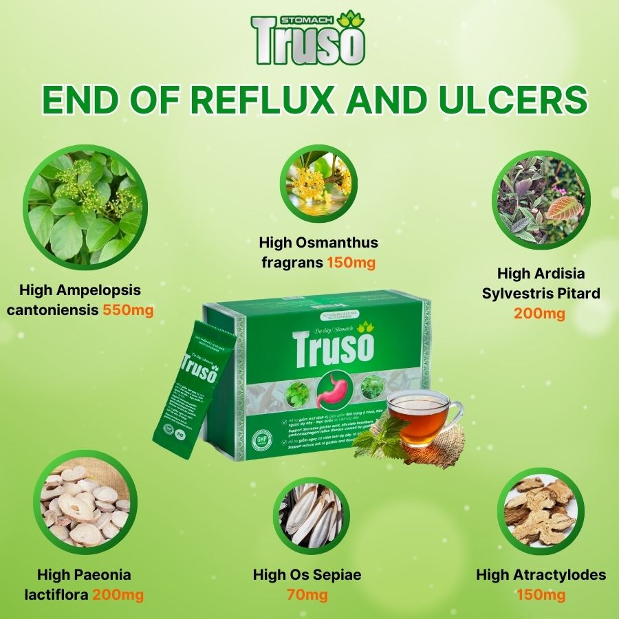 Truso Acid Reflux & Herbal Ginger Patch for stomach ulcers , Bloating ...