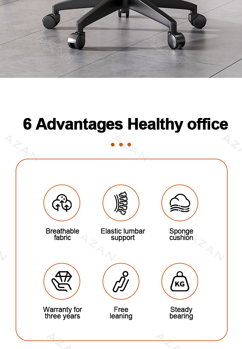 Office Chair With 90°Arm Rest Backrest Computer Chair Ergonomic Chair ...