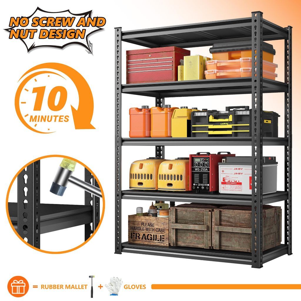 【COD】All Metal Rack 3/4/5/6 Layer Heavy Duty Steel Boltless Shelf Rack ...