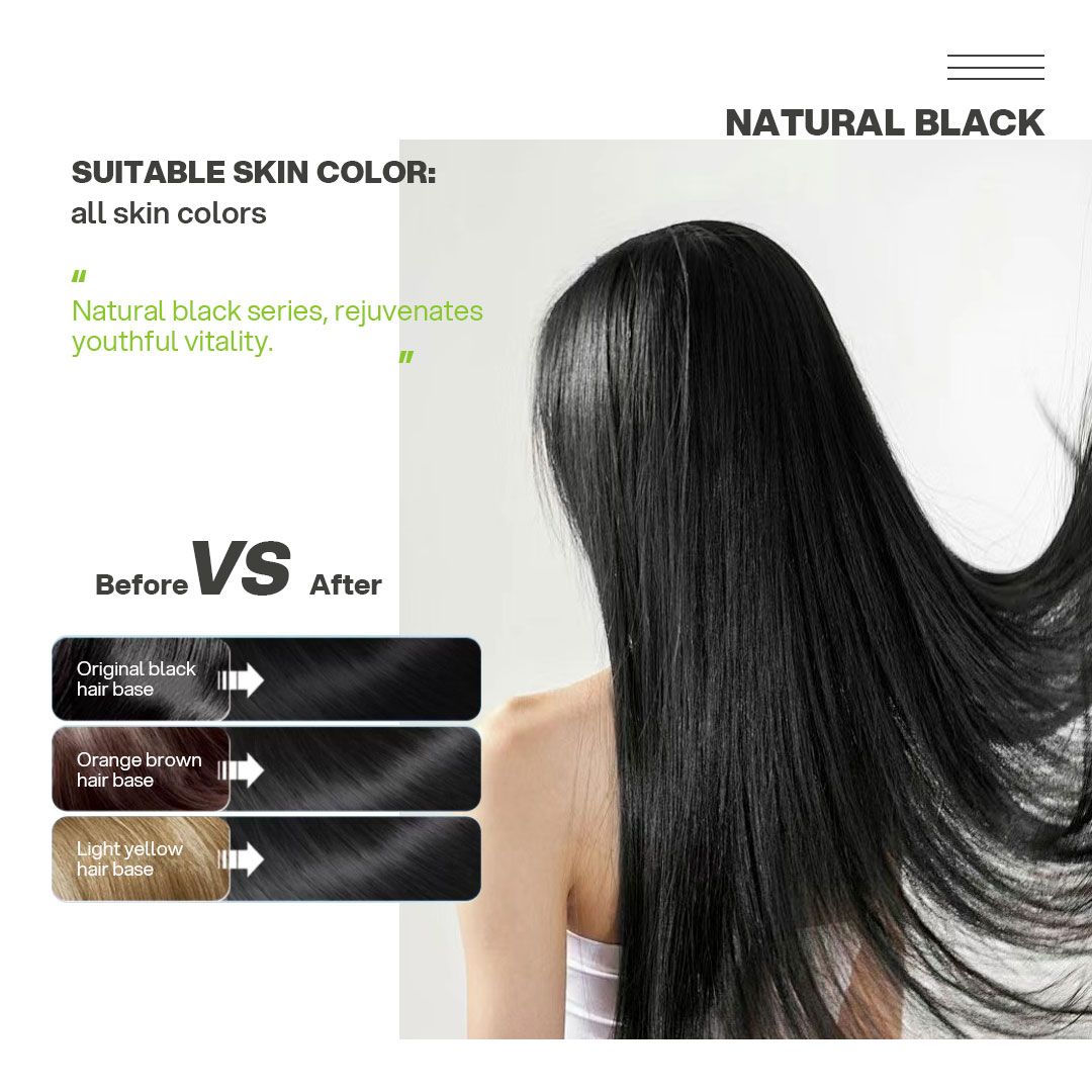 Well Hair Blackening Color Covering White Hair Into Black Herbal Plant ...