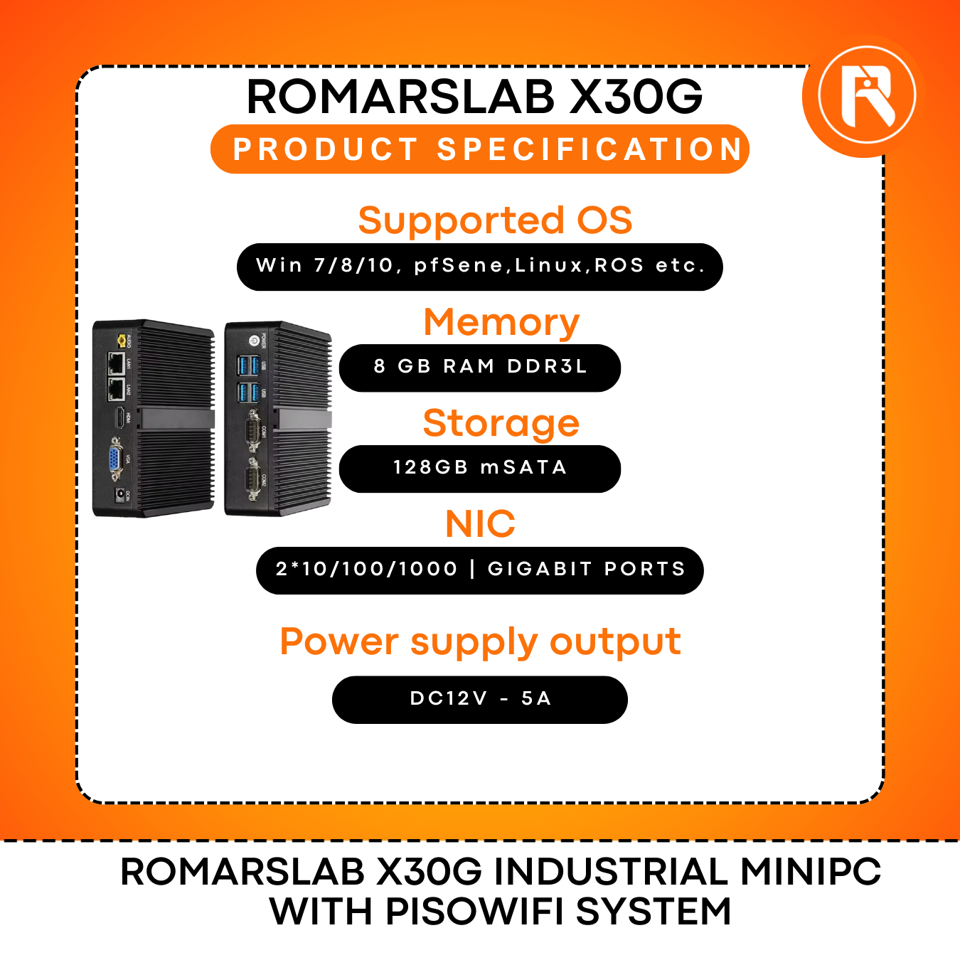 Romarslab X30G Industrial mini PC with Pisowifi System i3 and i5 with dual LAN | Shopee Philippines