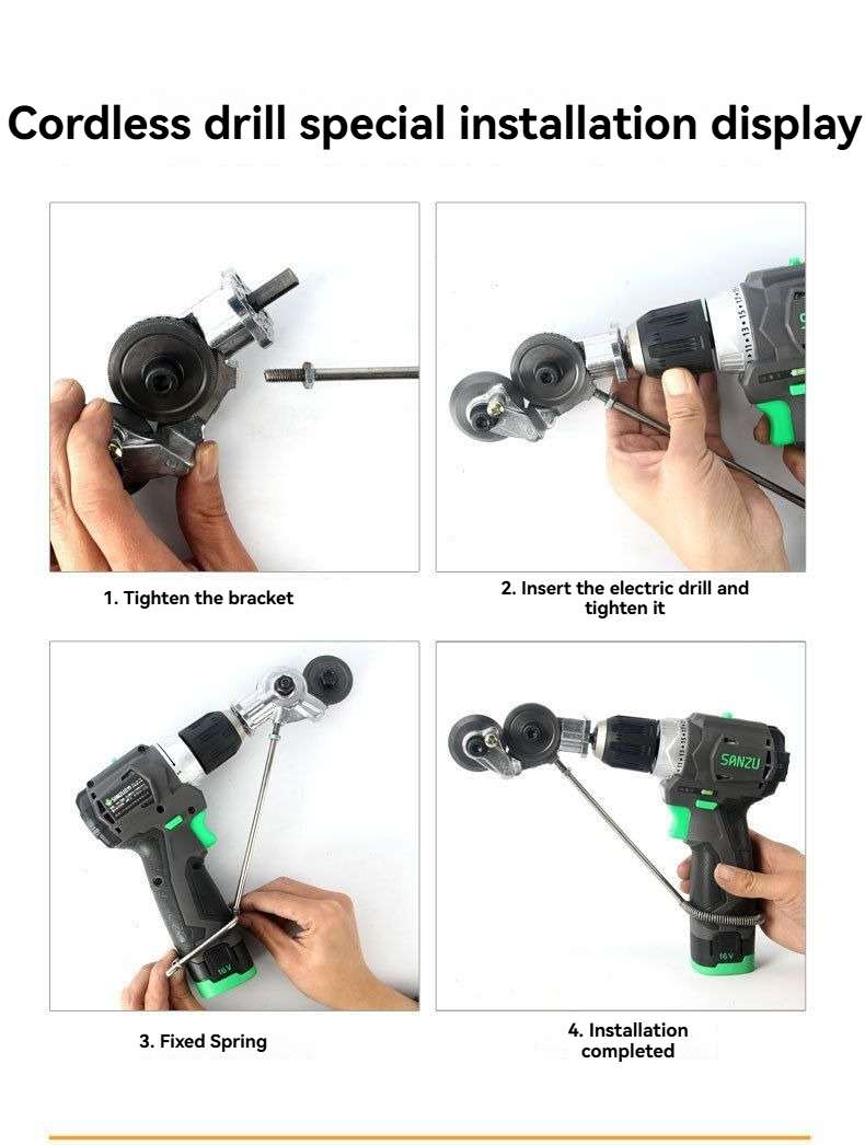 Electric Drill Auxiliary Cutter Kit Professional DIY Metal Plate Sheet Free Cutting Tool ...