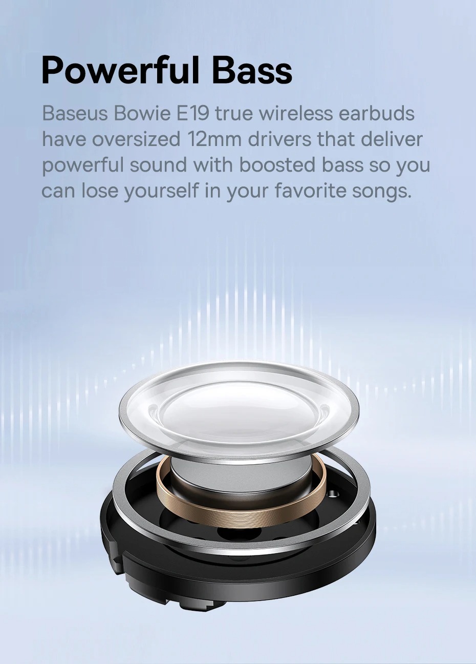 Baseus E19 True Wireless Earbuds TWS Bluetooth 5.3 with IPX5 Waterproof 33h Music Time | Shopee ...