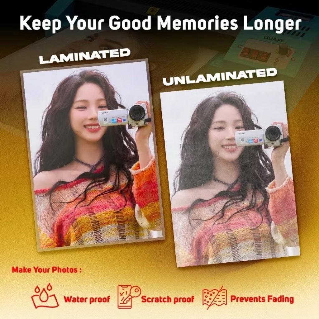 Quaff Laminating Film Sheets ID Size/3R/4R/5R 250microns | Shopee ...