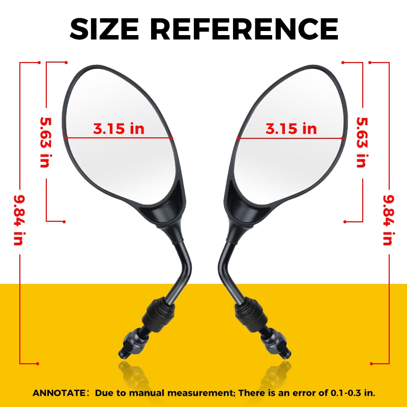 YAMAHA Motorcycle Side Mirror Y125ZR H2C Clear Lens No Grade V2 Mio ...