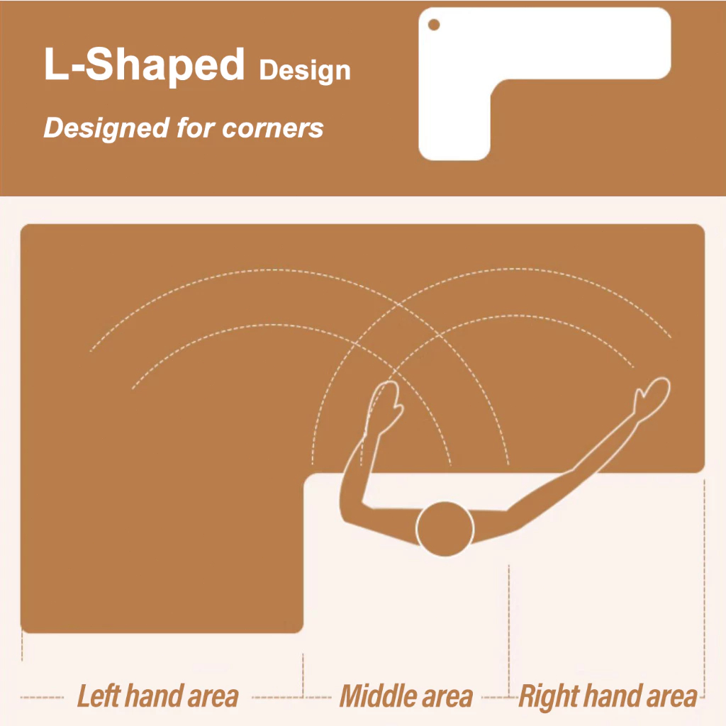 L-Shaped Computer Table Spacious Corner Study Table Office Table Modern ...