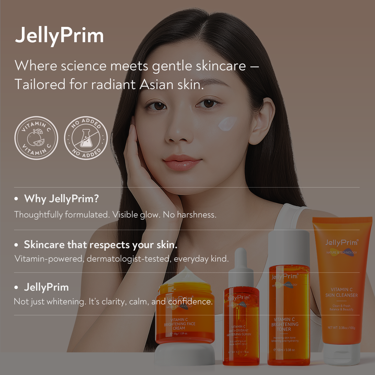 JellyPrim Vitamin C Whitening Facial Moisturizer Melasma Dark Spots ...