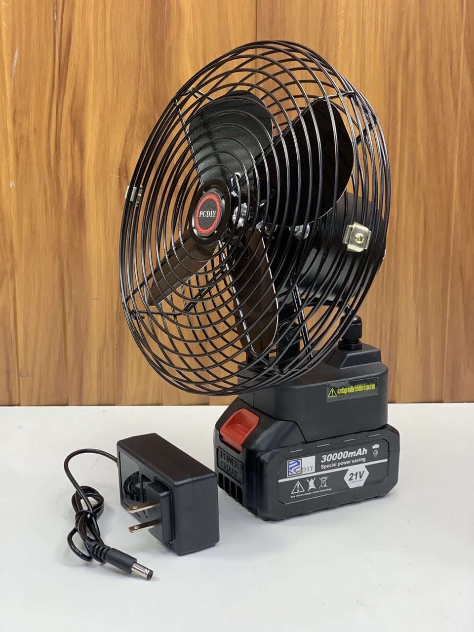PC.DIY 8 inches Rechargeable Electric Fan Cordless USB Fan Portable Fan ...
