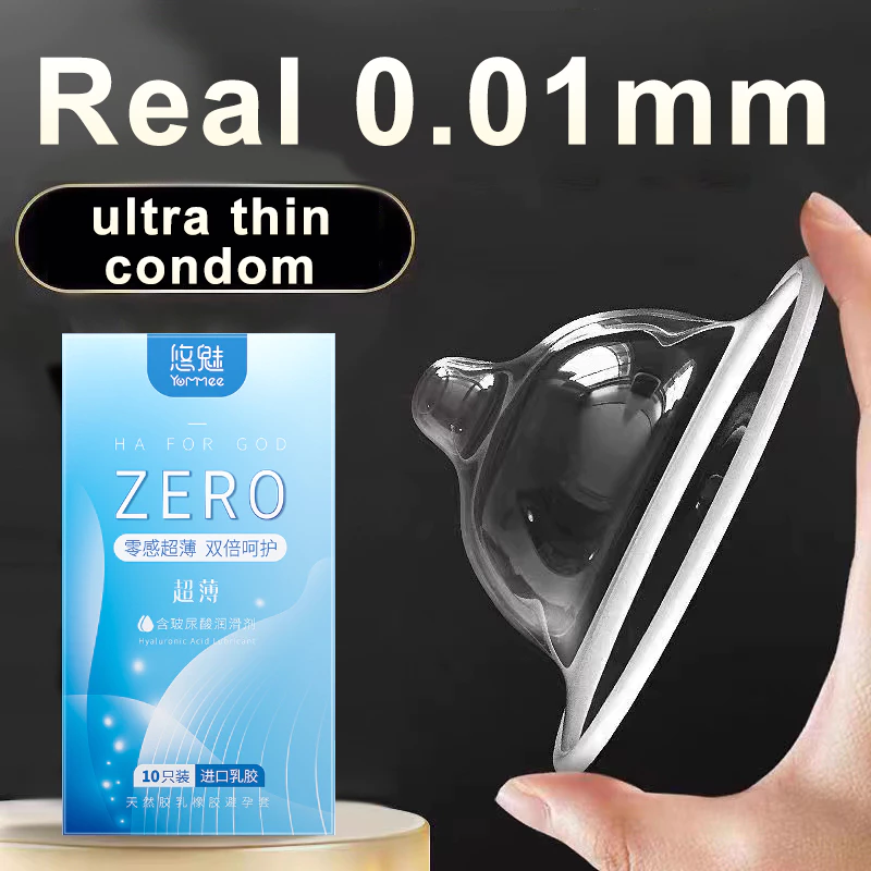 1box 10pcs Yomee blue zero condom ultra thin condoms with 200mg ...