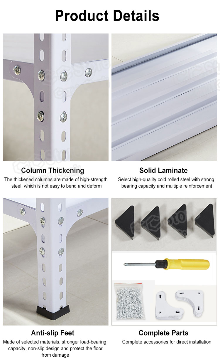 Metal Rack Steel Rack Storage Layer Heavy Duty Boltless Shelf Rack ...