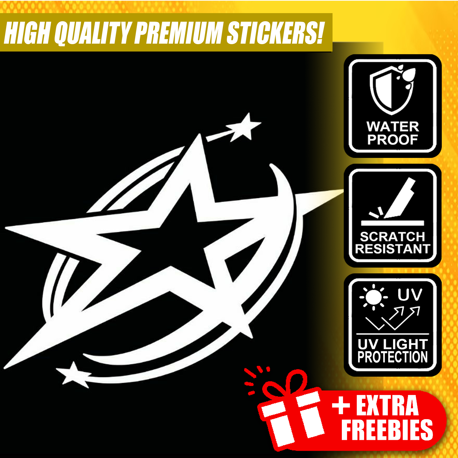 Star Decals for Motor Stickers Waterproof Sticker Honda Click ...