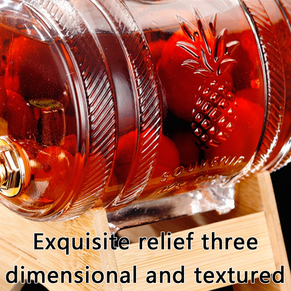 3L/5L Household Juice Jar Glass Wine Bottle Wines Jug Barrel Palamig ...