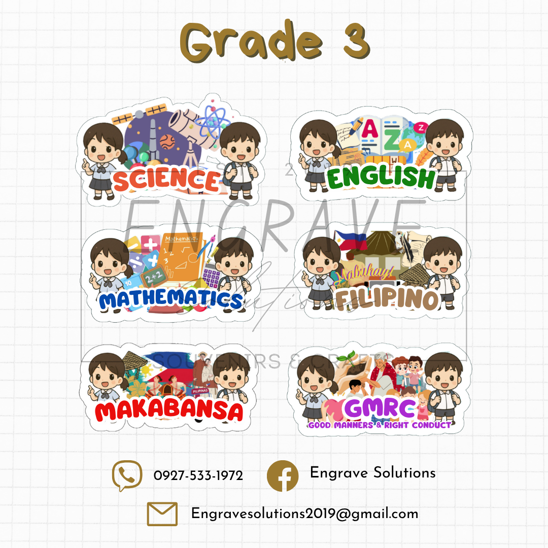 SUBJECT STICKERS - MATATAG CURRICULUM | Shopee Philippines