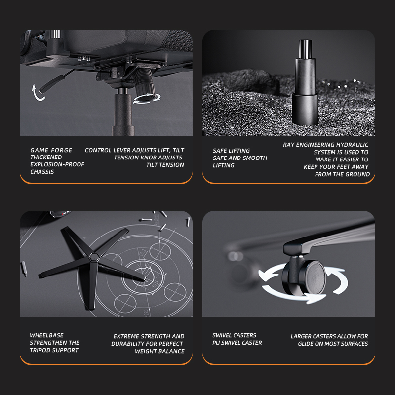 GAMEFORGE Tomahawk Series Gaming Chair Dark Deity Shadow ergonomic ...