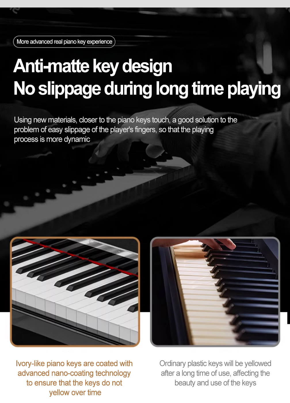 Benston 88Key Digital Piano w/Bluetooth,Semi-Weighted Keys,USB MIDI ...