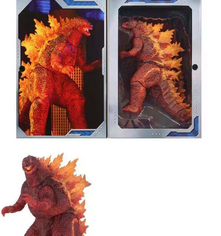 Neca Godzilla 7" Burning Godzilla, Godzilla Atomic Blast, Godzilla Red ...