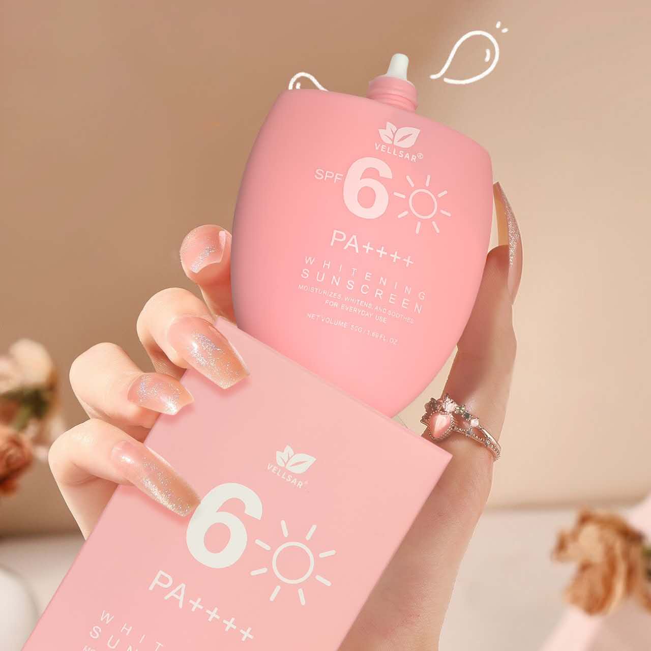 Vellsar sunscreen SPF60 Light Non-greasy moisturizing sunblock ...