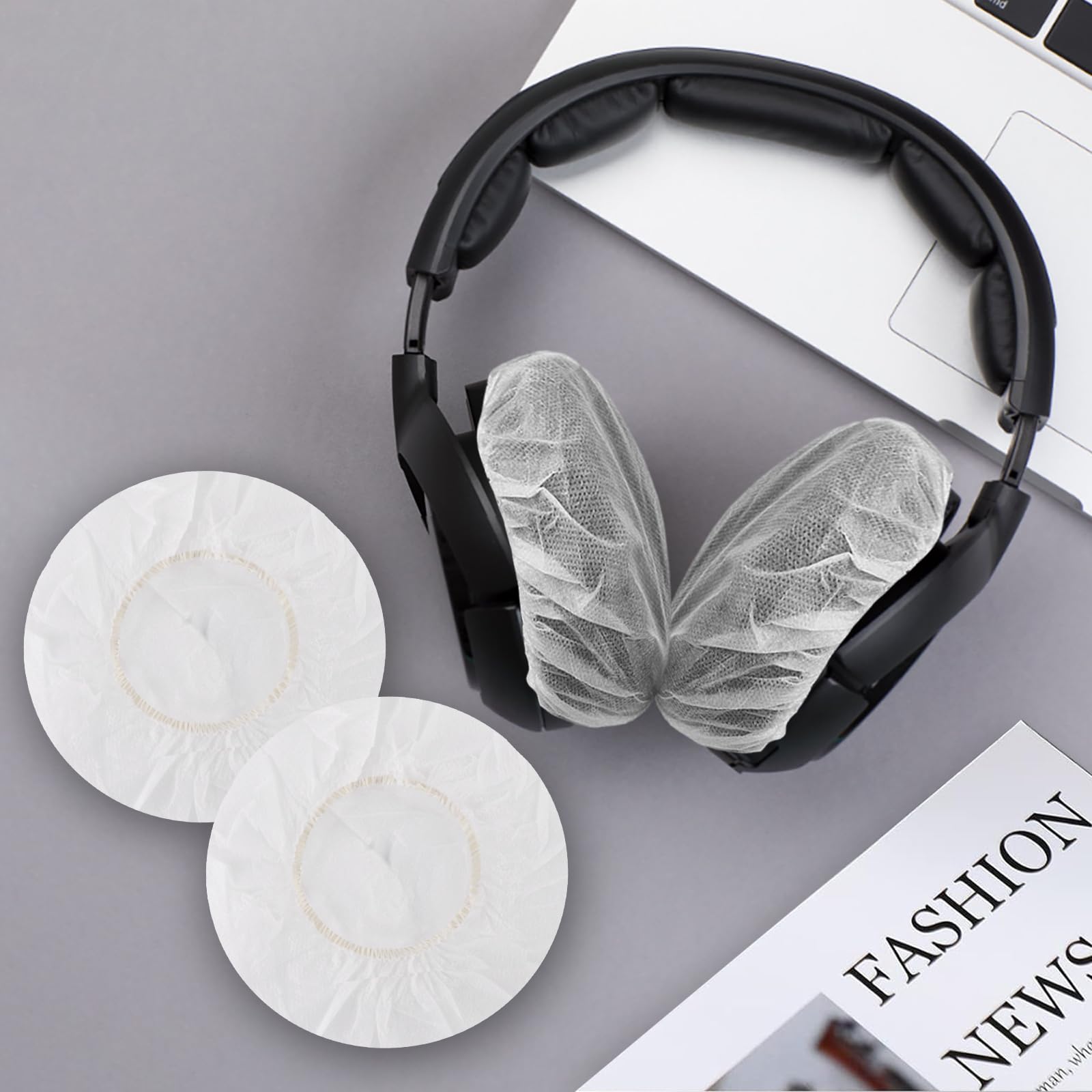 100Pack Disposable Headphone Covers Non-Woven Sanitary Earpads for On ...