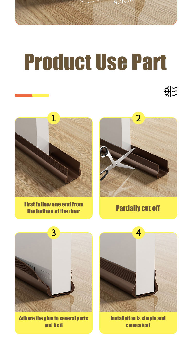 Door Seal Strip For Gap Under Door Draft Blocker Reduces Noise And ...