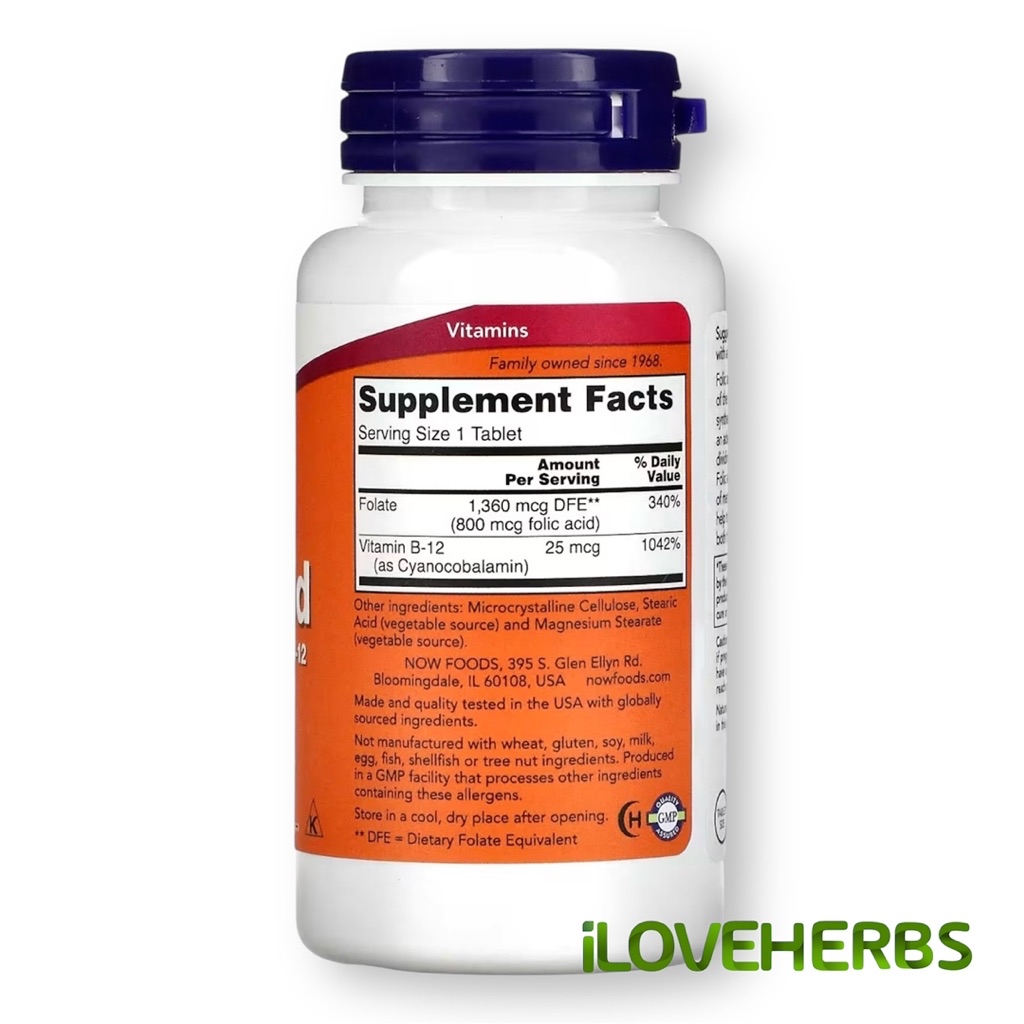 NOW Foods, Folic Acid, 800 mcg, 250 Tablets | Shopee Philippines