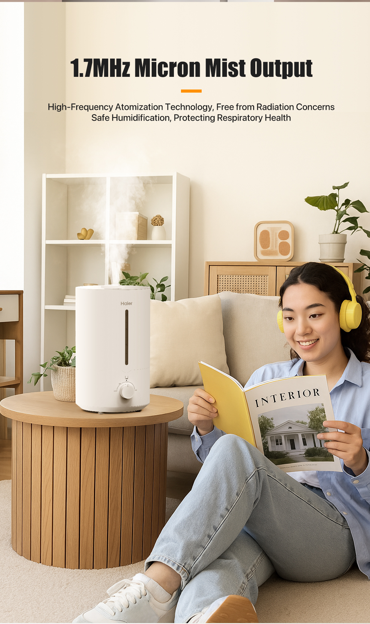 Haier US202 Ultrasonic Humidifier Air Humidifier Household Bedroom ...