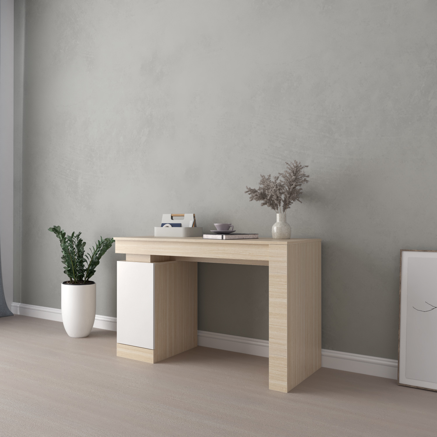 SIV Jordan Series 4Ft Writing Table with Storage Office Study Table ...