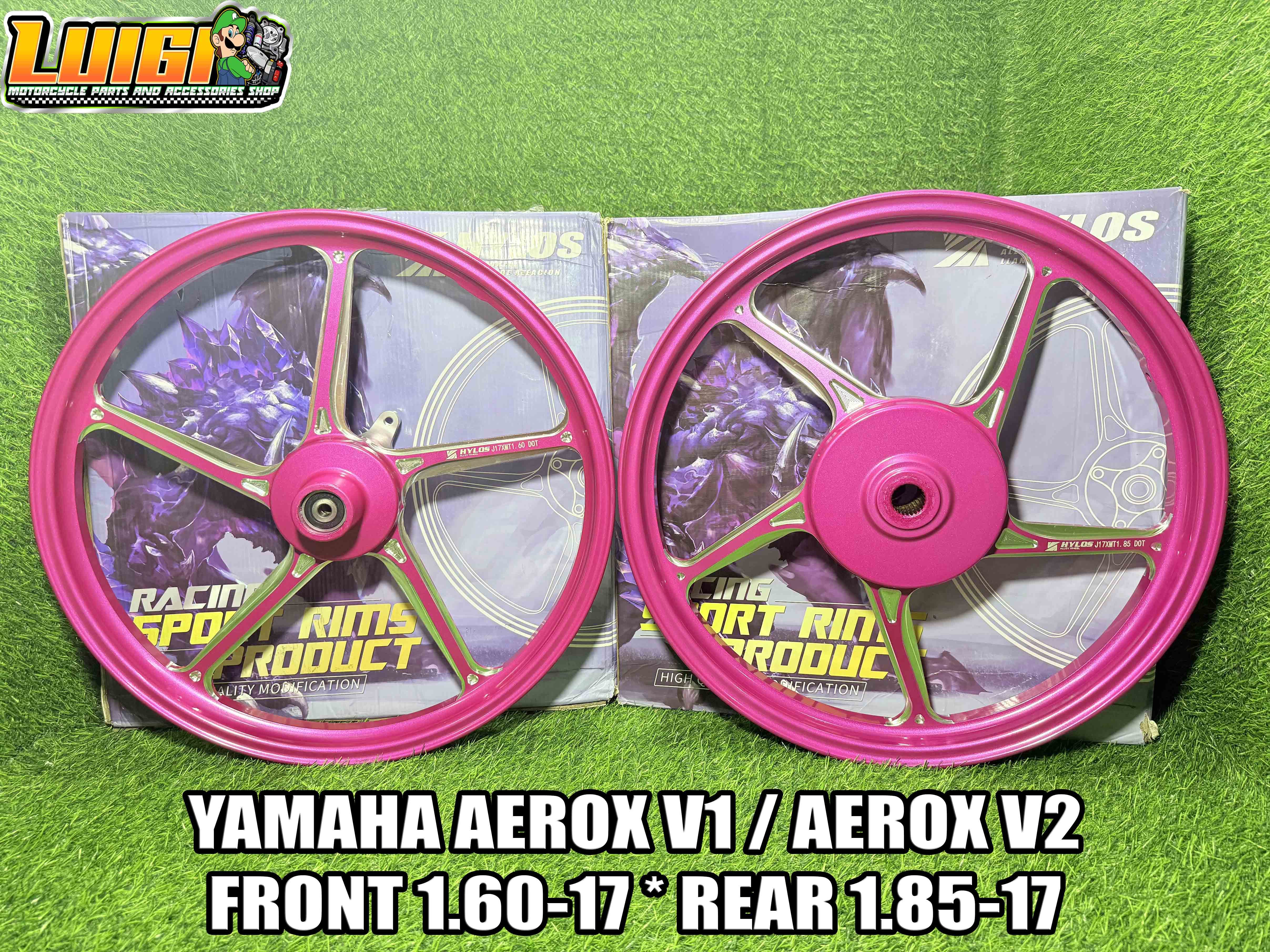 HYLOS CNC MAGS 17s 5 SPOKES YAMAHA AEROX V1 / AEROX V2 (100% MALAYSIA MADE) | Shopee Philippines