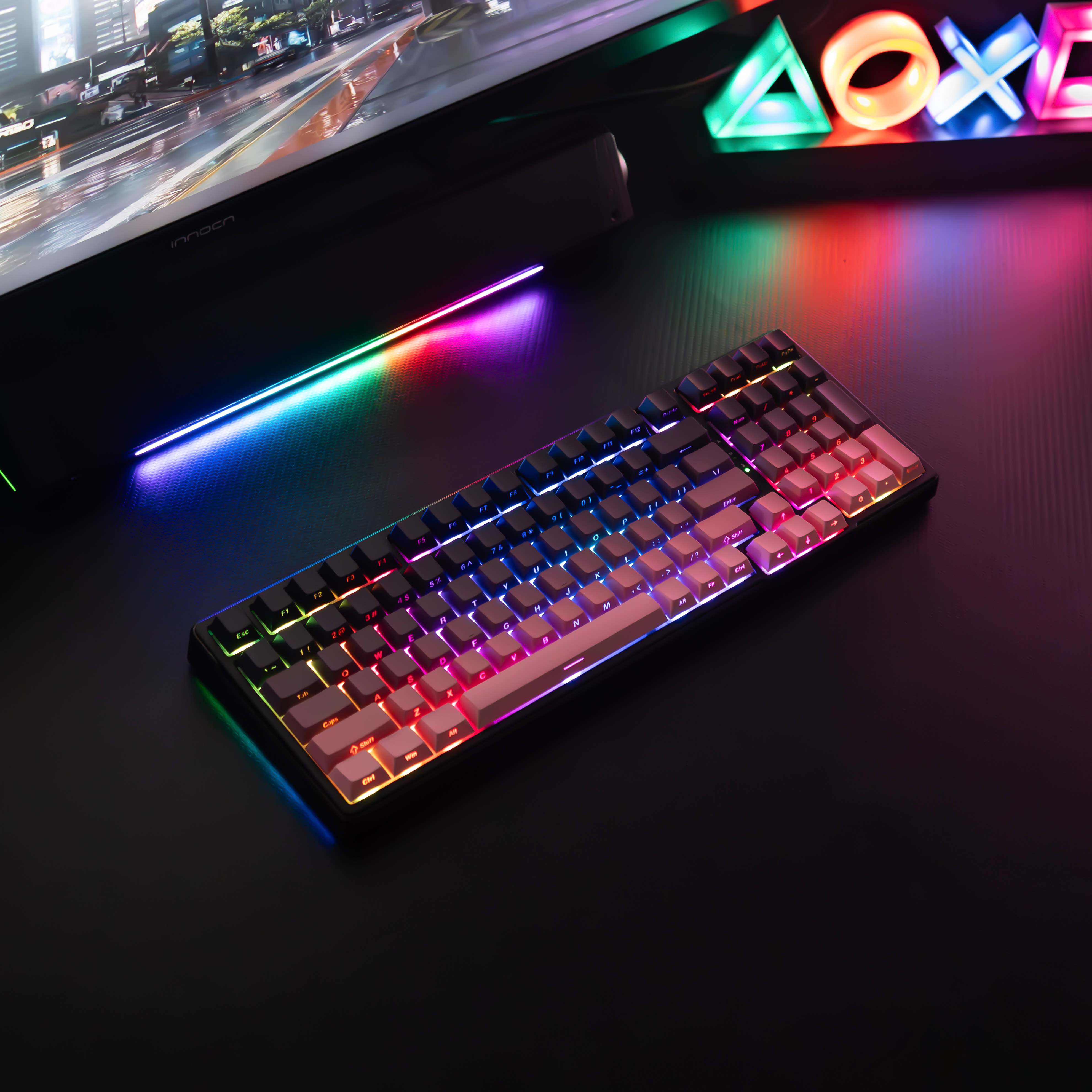 FURYCUBE K99 PRO Mechanical Keyboard Gaming Wireless Gasket Structure ...