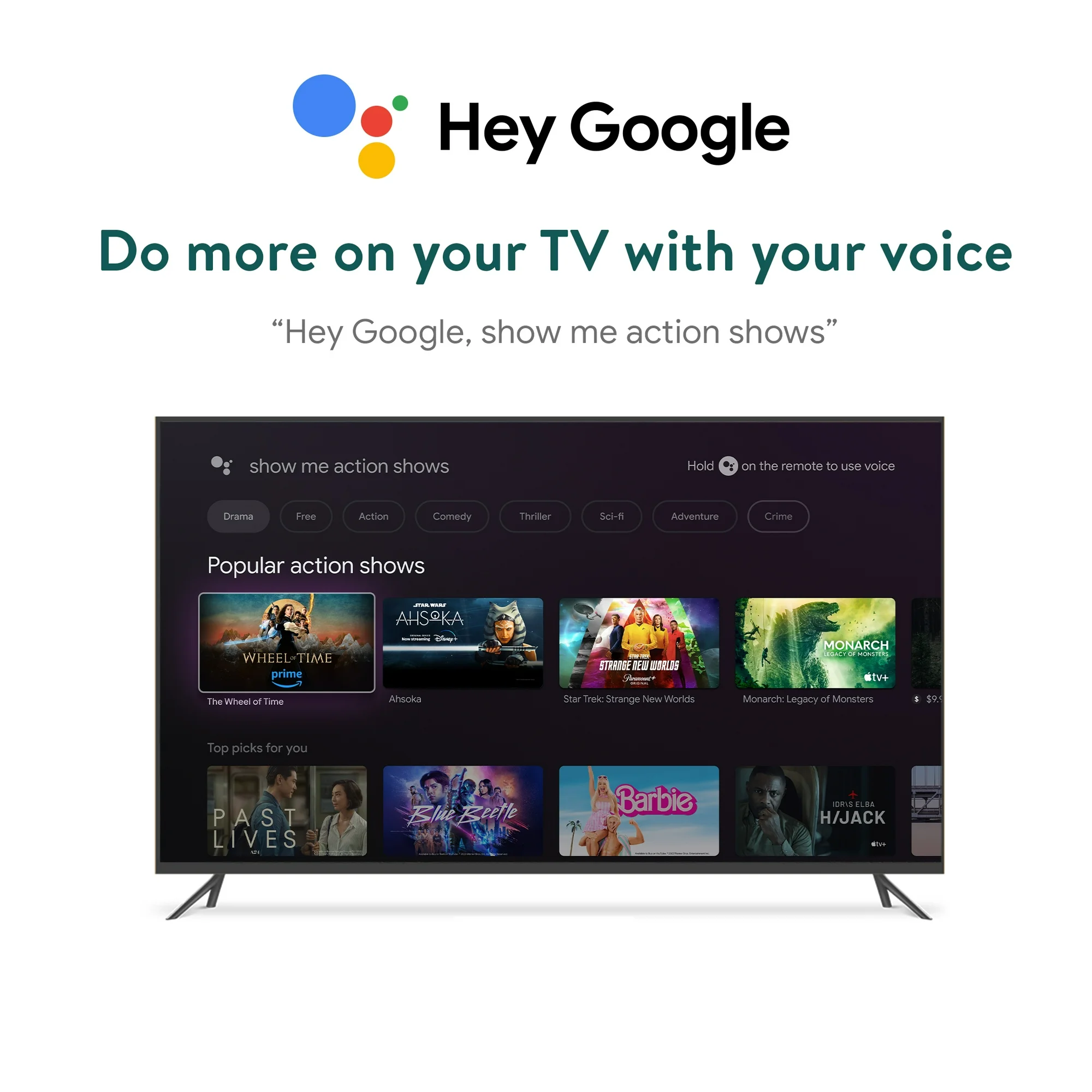 Onn Google 4K Pro Streaming Device with Google TV Hands-Free Voice ...