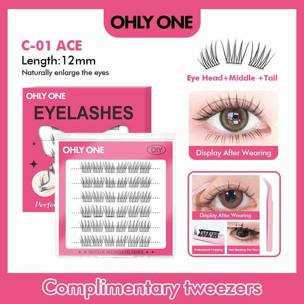 OHLY ONE False eyelashes have built-in glue, easy to use, no glue ...