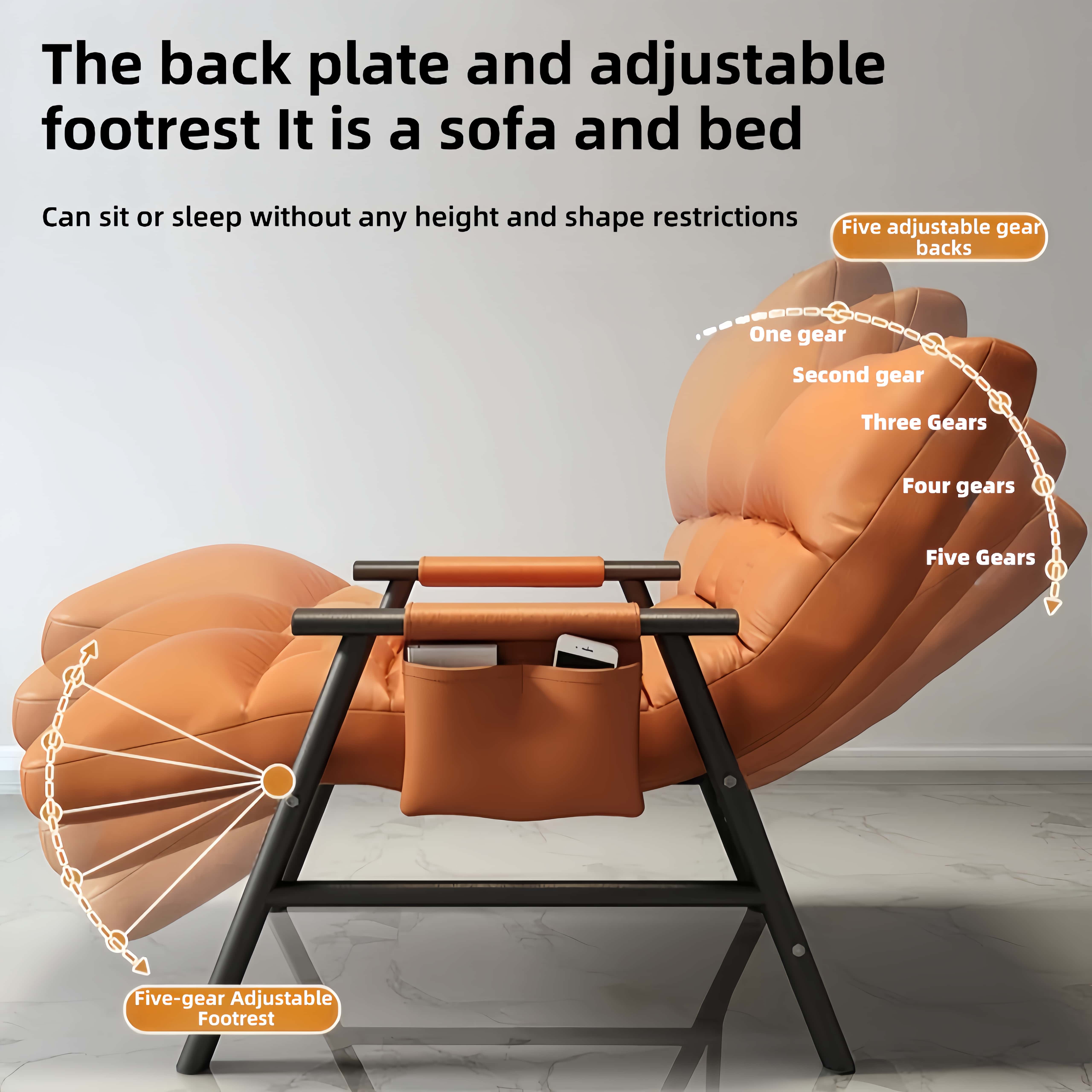 Recliner sofa lazy chair reclinable sleepable household chair office ...