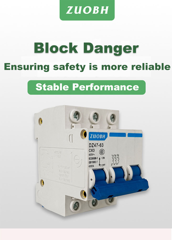 Electric Circuit Breaker miniature mcb DZ47-63 16A-63A Distribution ...