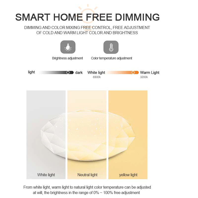 LuxyDiamond Ceiling Light For Bedroom Living Room Kitchen Ceiling Light ...