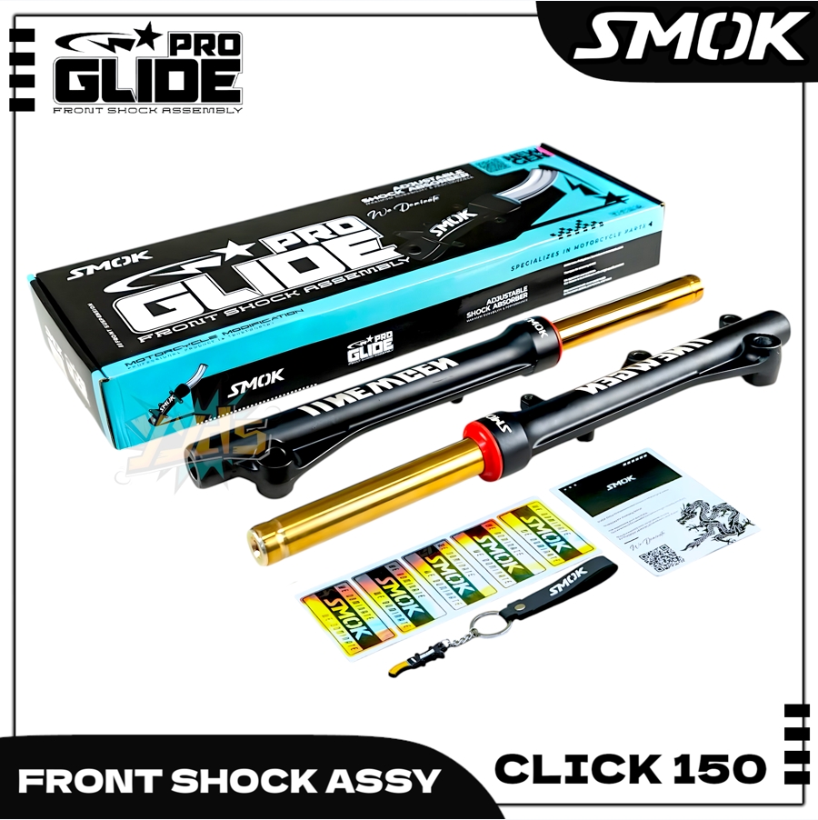 SMOK PRO GLIDE FRONT SHOCK ASSEMBLY ASSY GOLD MIO/SNIPER/RAIDER150/NMAX ...