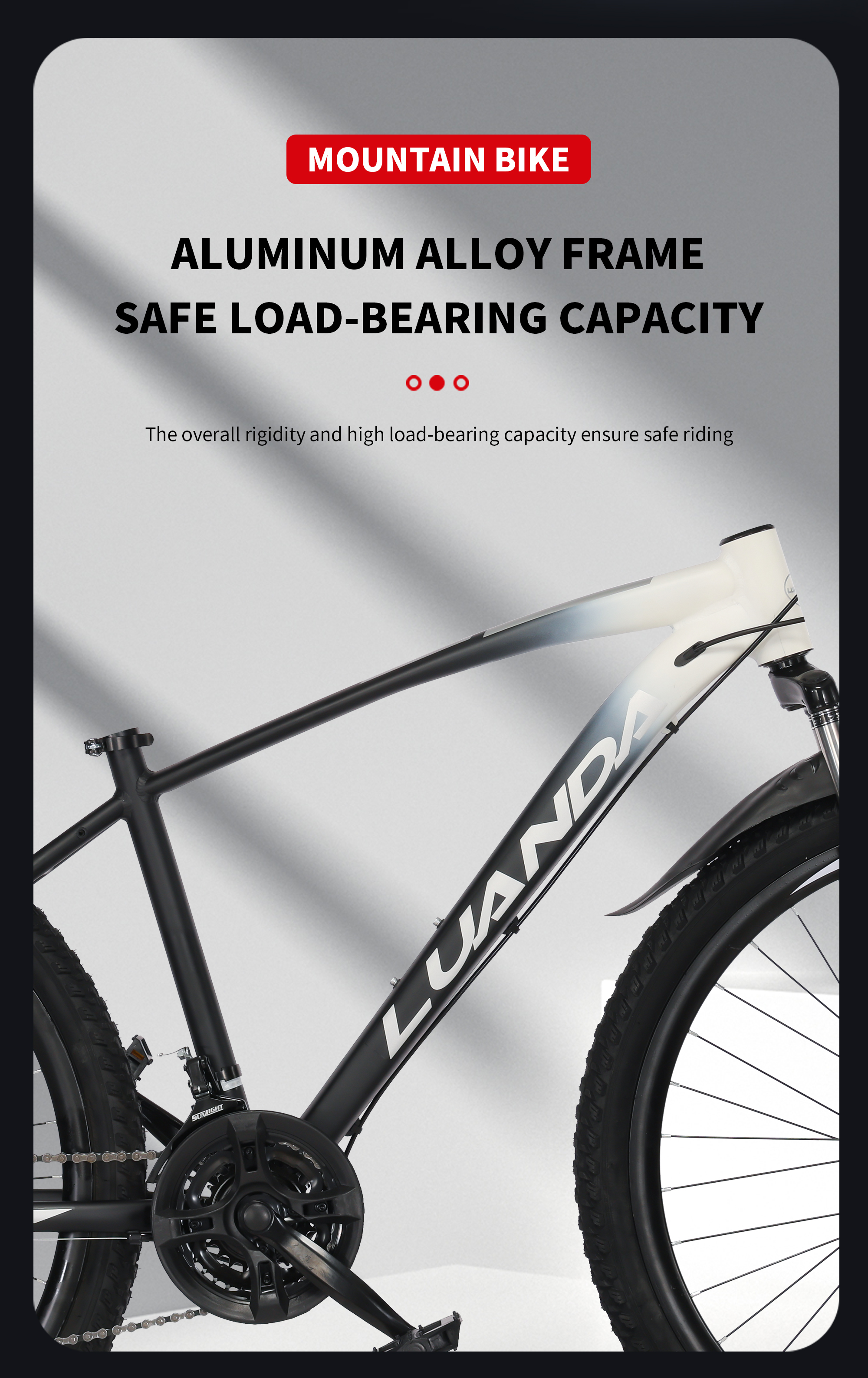 LUANDA 26/27.5 Inch MTB Mountain Bike Aluminum Alloy Frame 21-Speed ...