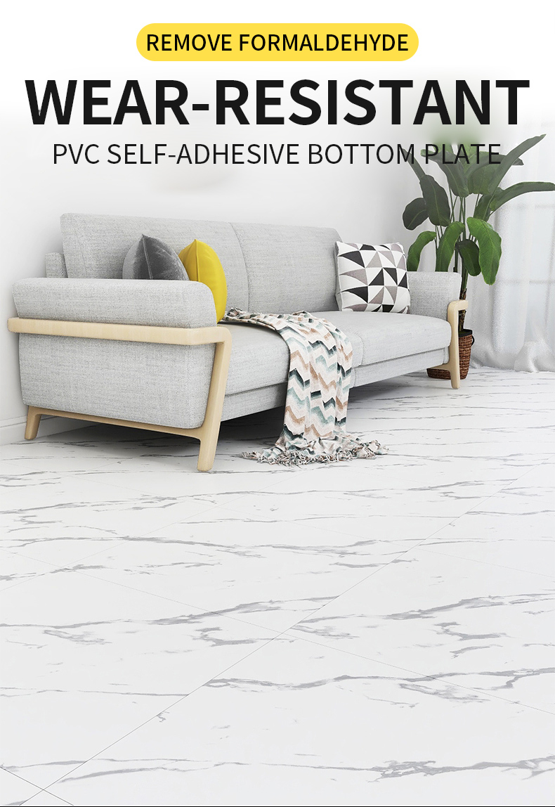 50PCS PVC Vinyl Flooring Planks Floor Sticker Self Adhesive tiles Carpet Mat for home marble ...