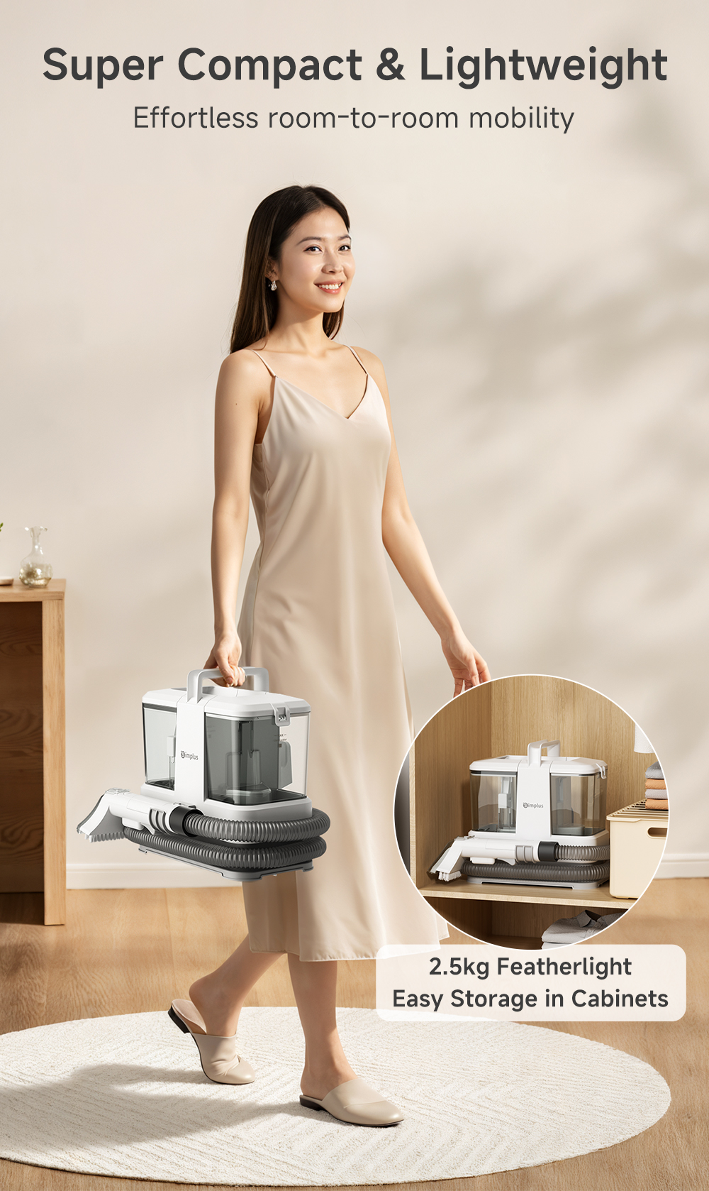 Simplus Portable Spot Vacuum Cleaner Wet & Dry Use Multi Surface ...