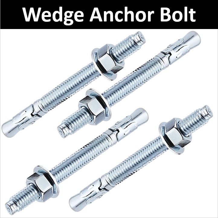 ZKZ 6-10mm Wedge Anchor Bolt Heavy Duty For Cement And Concrete Only ...