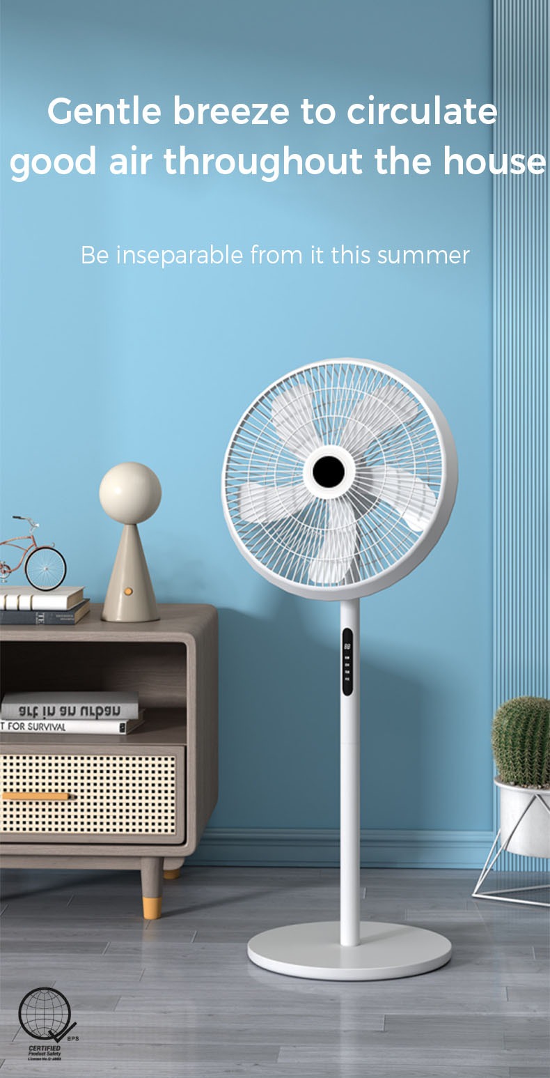 16 Inch Remote Control Electric Fan 8 Speed Stand Fan Strong Wind ...