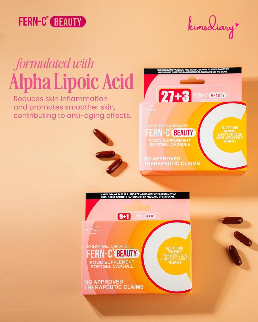 Fern-C Vitamin-C Beauty with Glutathione Grapeseed Extract and Vitamin ...