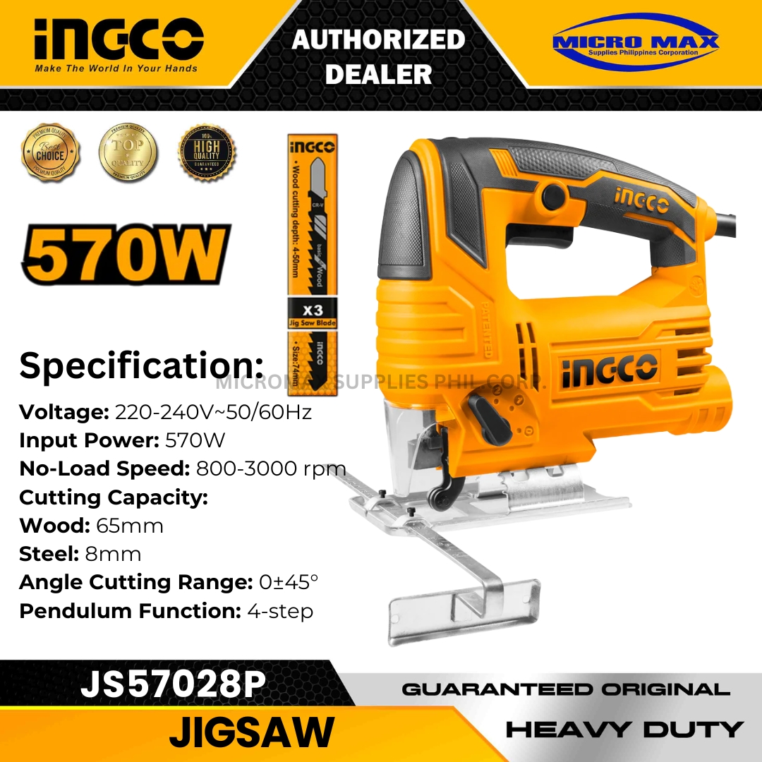 INGCO (JS57028P) Jigsaw 570W 4-Step Pendulum Function | Shopee Philippines