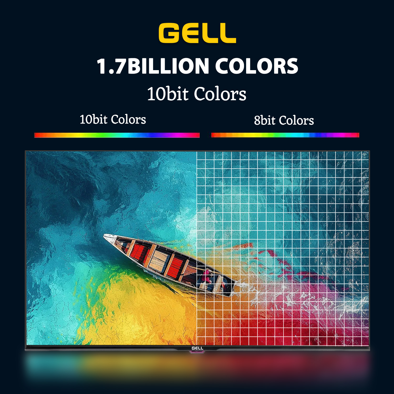 GELL 50 Inch Android Smart TV With Netflix Youtube Screen Mirroring LED ...