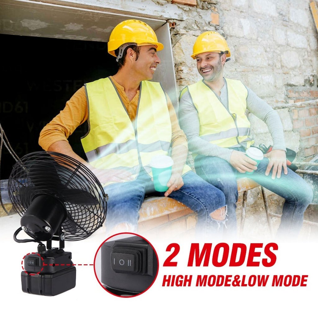 8 Inch Cordless Fan Portable Fan High Power Outdoor Fan Adjustable ...
