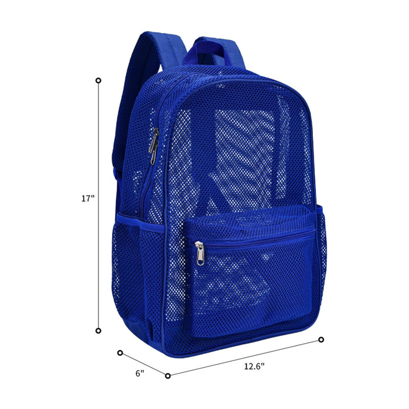 Mesh Backpack with Comfort Padded Straps Swimming Beach Mesh Book bag ...