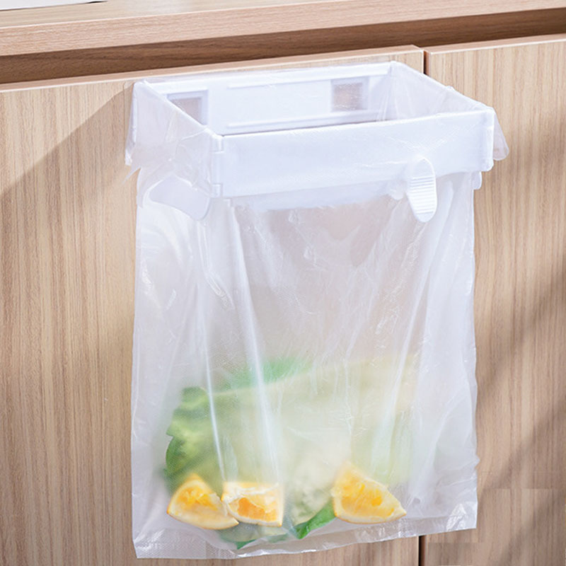 Kitchen Folding Garbage Bag Holder Wall Mounted Plastic Bag Rack ...