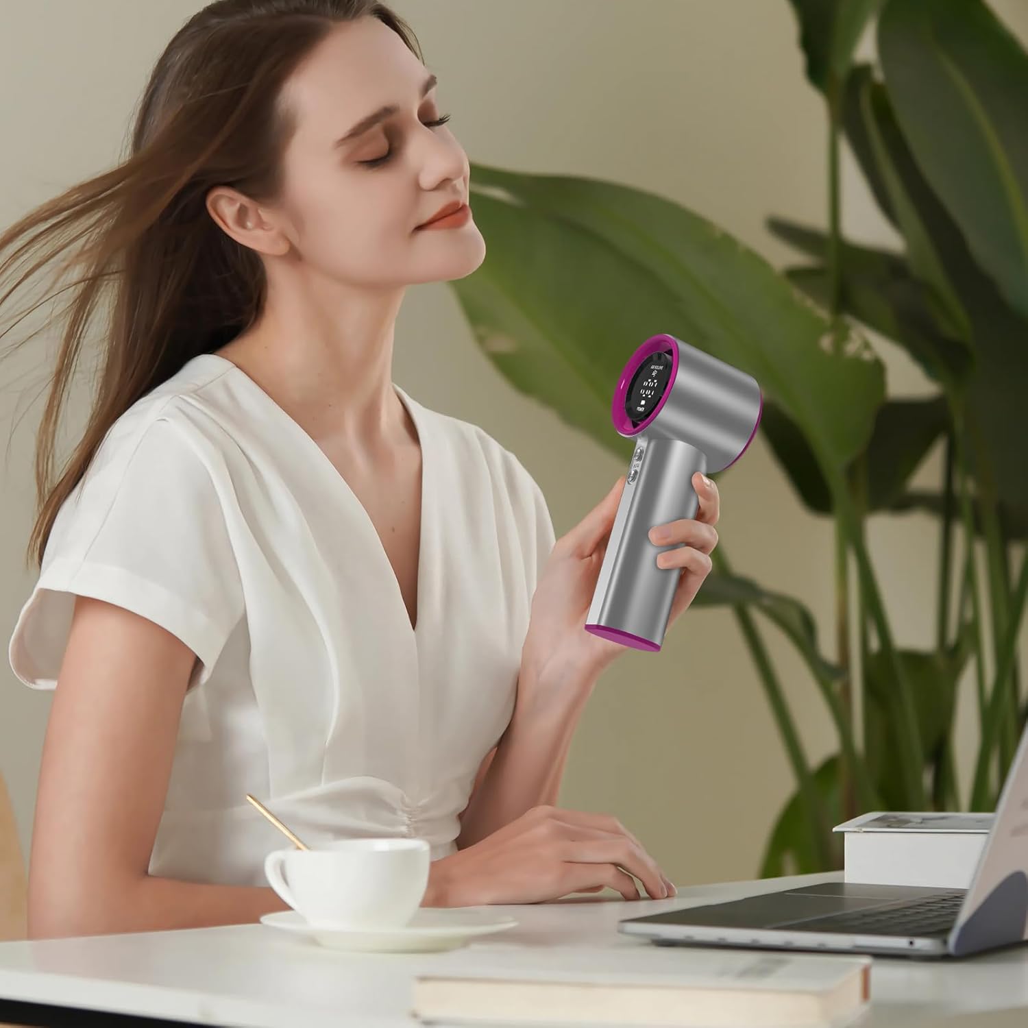 【80%OFF】Travel Fan Mini 4000mAh Fan Handheld Portable Fan Turbo Electric Jet Strong Wind Fan ...