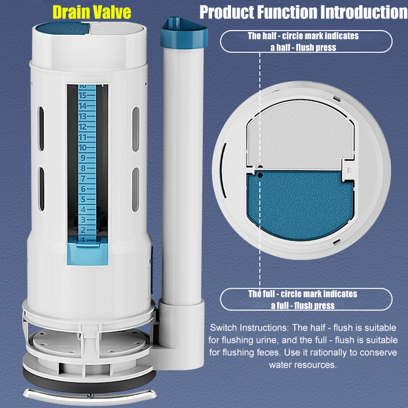 Universal model Toilet Flush Set Flush Valve Toilet Flushing Parts ...
