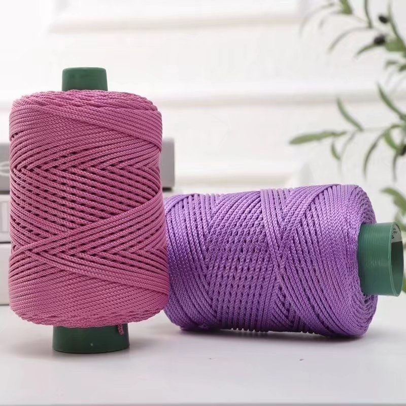 Yarn 3mm Polypropylene Nylon Tiny Cord 220g Beginners Crochet Yarn Ice ...