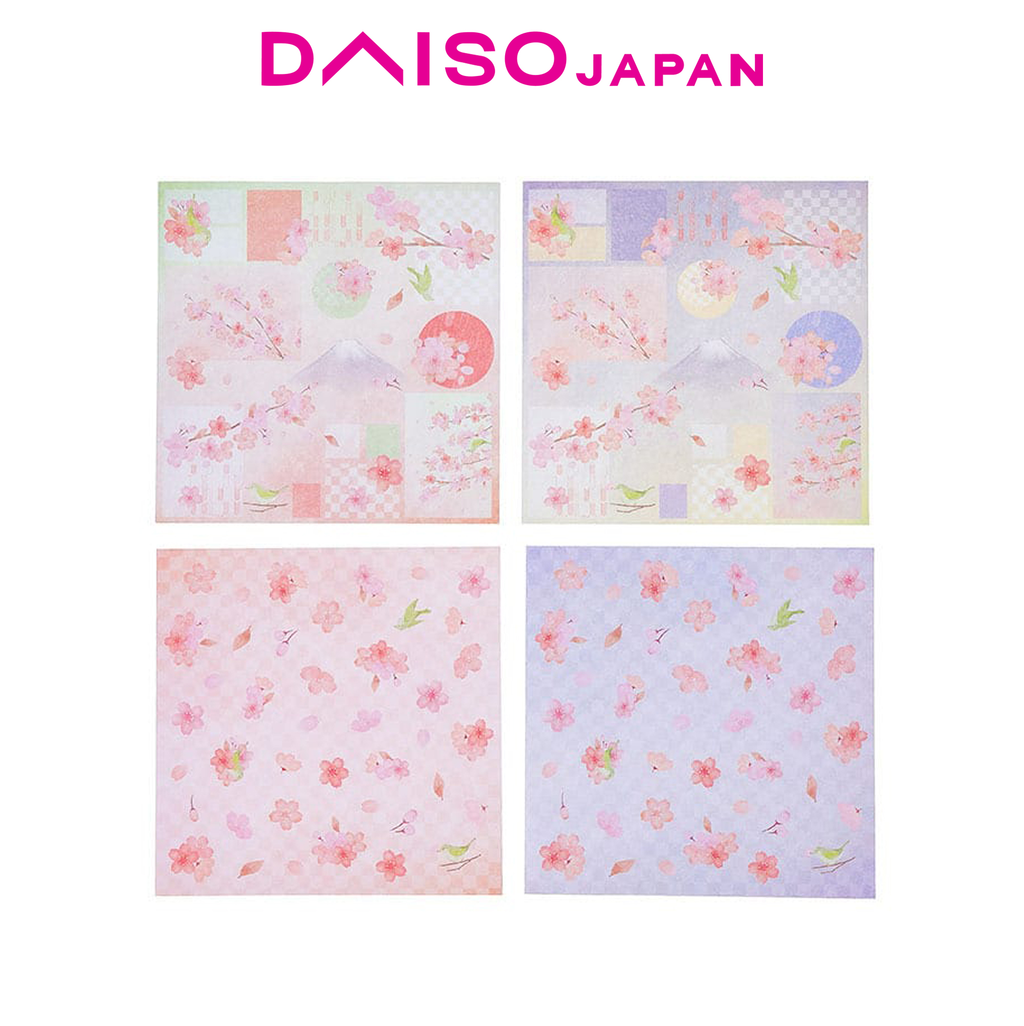 Daiso Japanese Cherry Blossom Double-Sided Design Paper (40 sheets ...