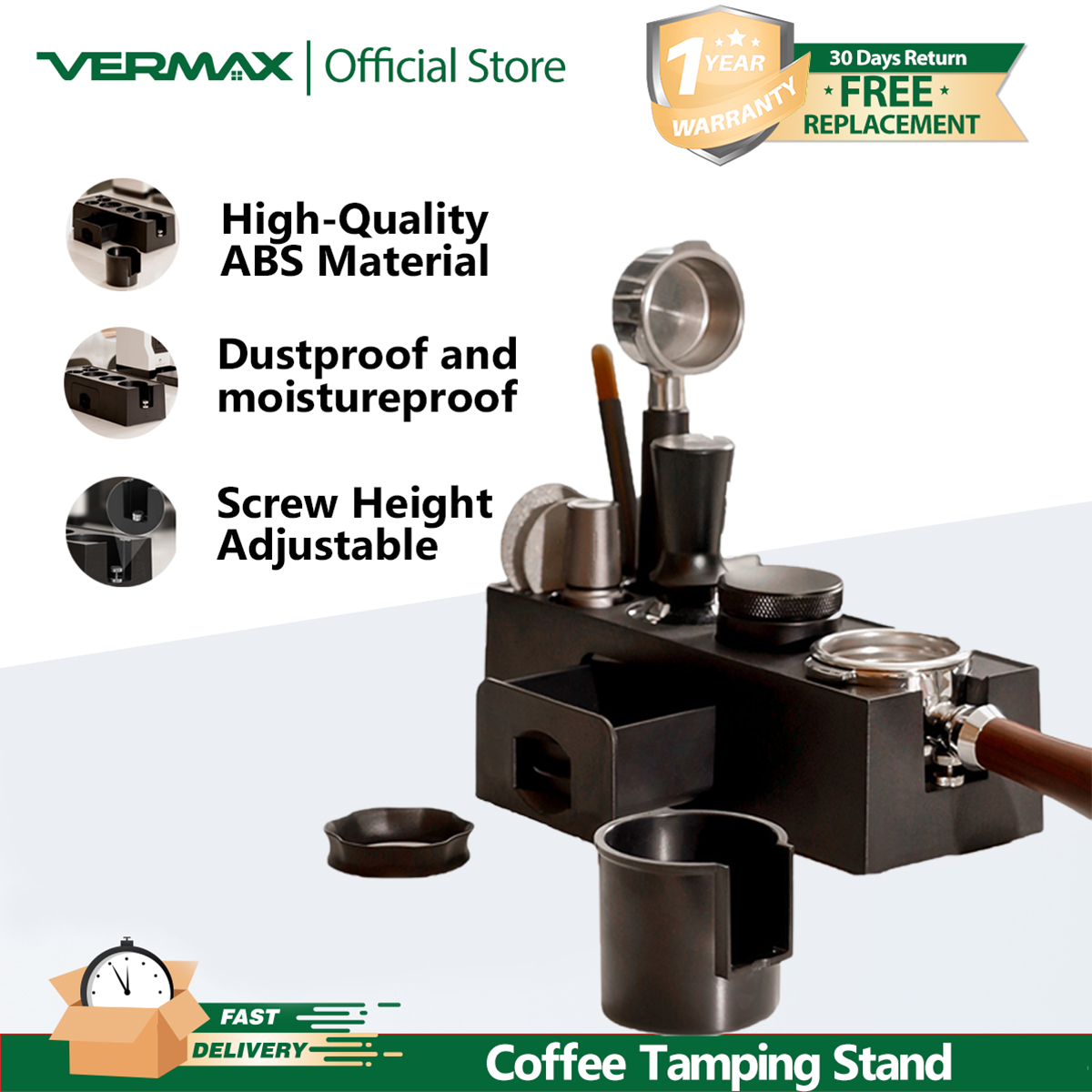 Vermax Espresso Coffee Tamper Holder Tamper Base Barista Tools For 51 ...